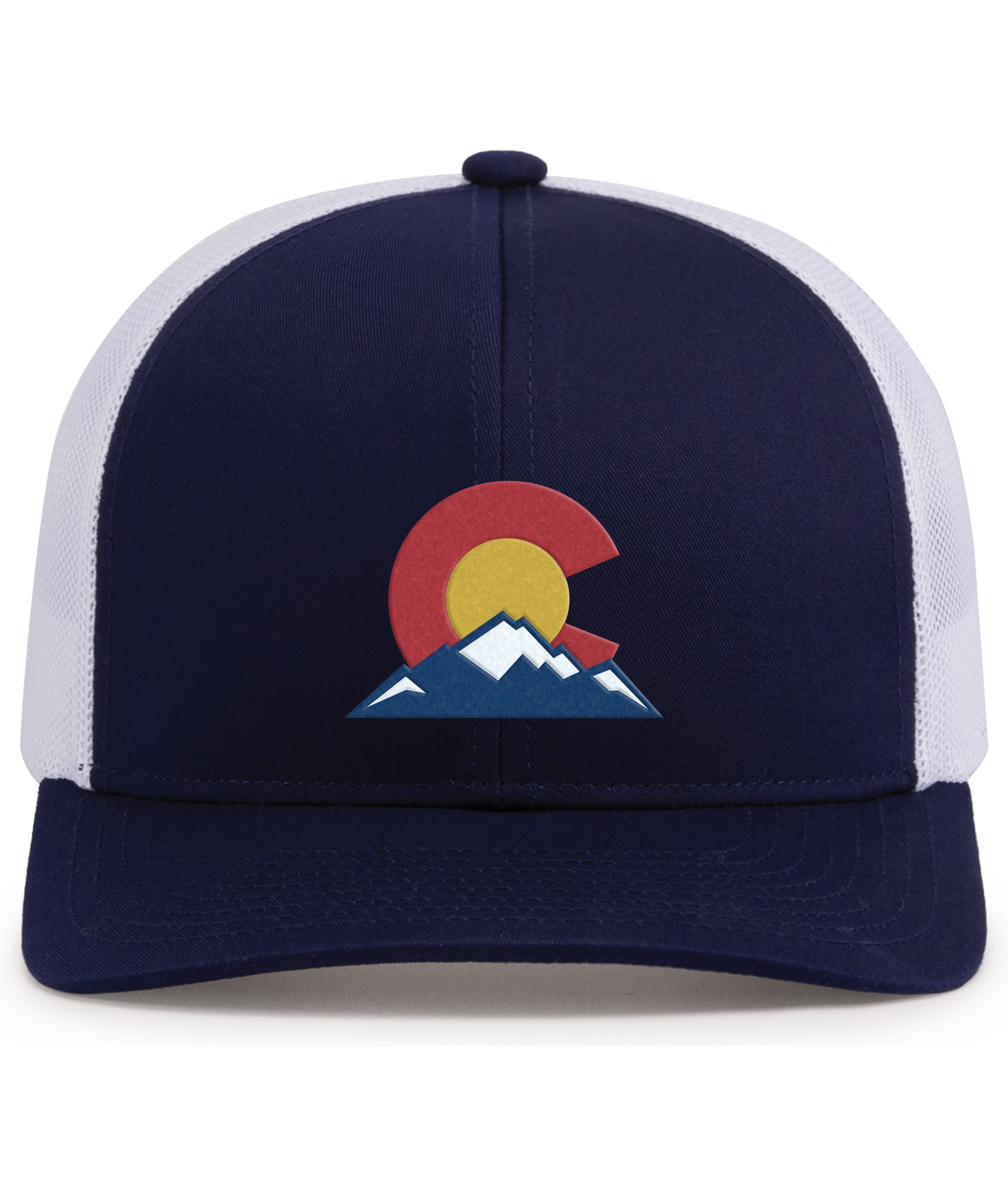 Colorado Mountain_Trucker - Navy - White – Colorado Hat Company