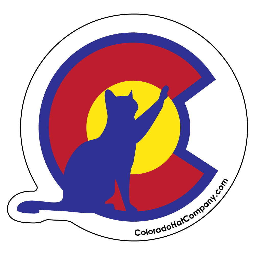 Colorado C With Cat Sticker – Colorado Hat Company