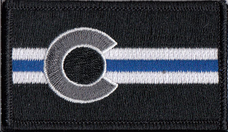 Colorado Police Flag - Embroidered Patch 3" – Colorado Hat Company