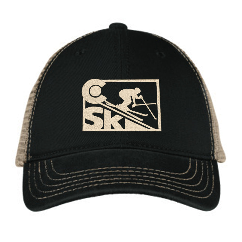 Ski Colorado - Unstructured Mesh Snapback - Black and Khaki – Colorado ...