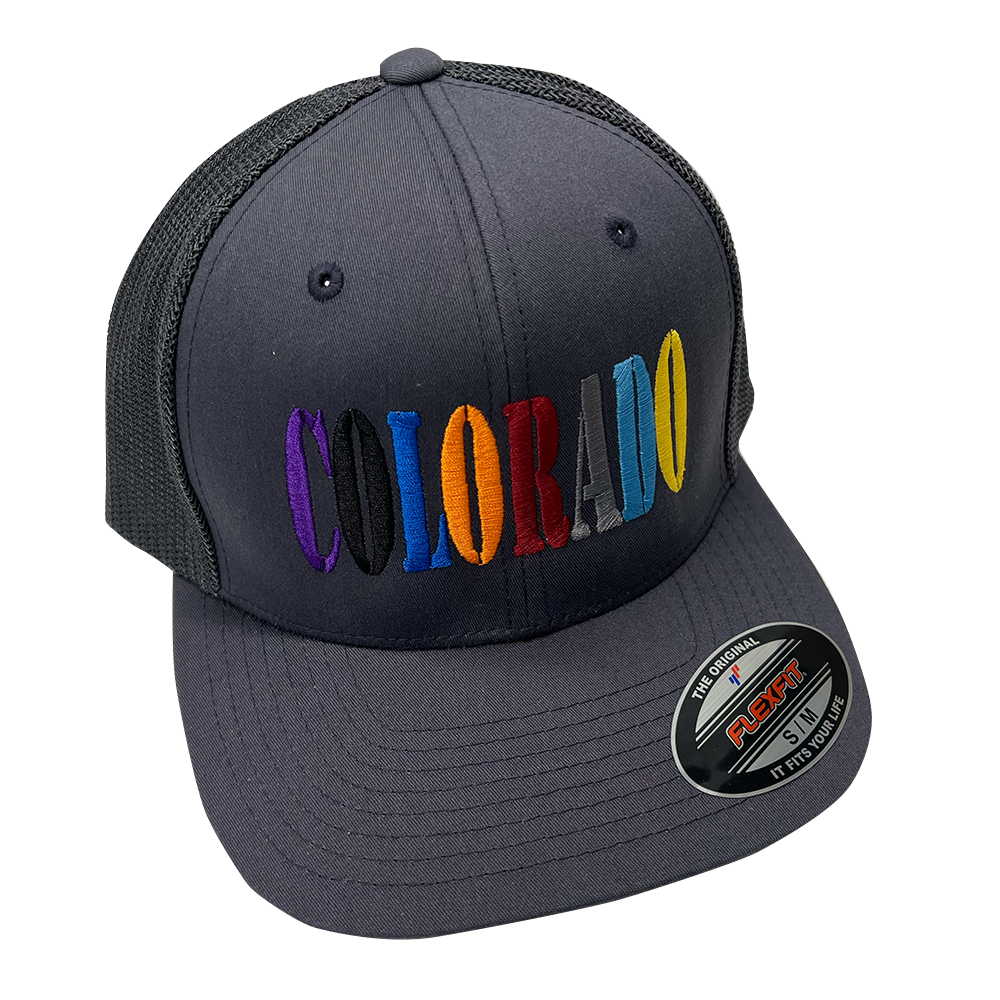 Limited Edition - Colorado Color full Letters Trucker Hat - Graphite G ...