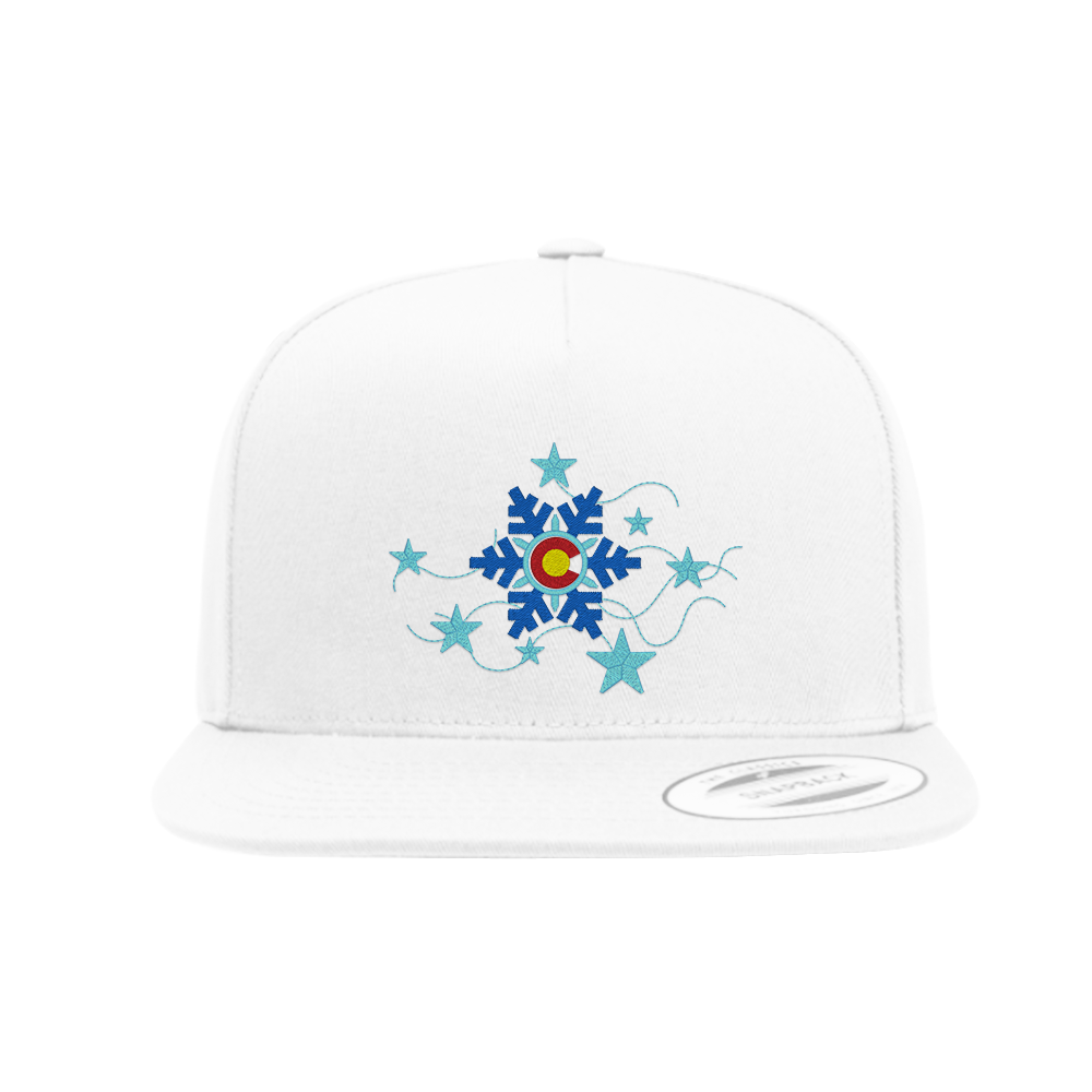Limited Edition - Colorado Snow - Flat Bill 5 Panels - White Hat Green ...